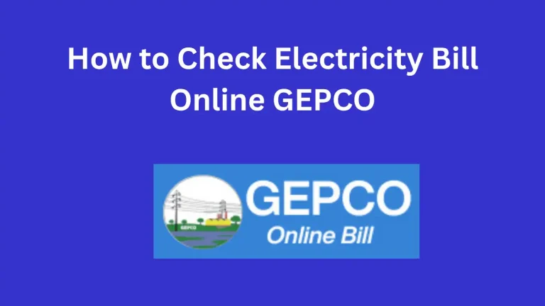 GEPCO New Connection - GEPCO Online Bill
